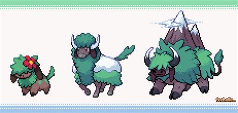 Feebelle Sprites For The Full Grass Starter Line For The