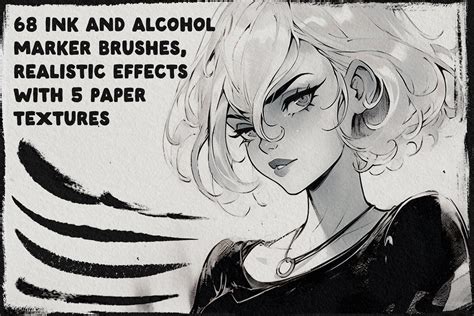 68 Ink Brushes For Procreate Alcohol Markers Procreate Line Art