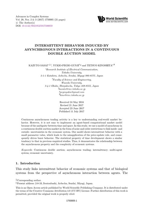 pdf intermittent behavior induced by asynchronous interactions in a