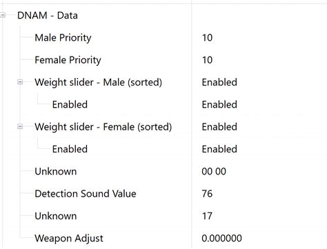 XEdit Priority Detection Sound Value Unknown Skyrim Technical Support LoversLab