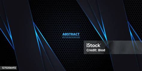 탄소 섬유 어두운 파란색 배경 추상적인 어두운 육각형 탄소 섬유 기술 미래지향적 현대적인 배경 0명에 대한 스톡 벡터 아트 및 기타 이미지 Istock