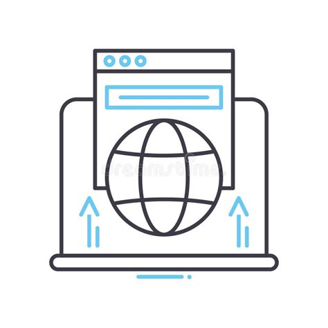 Cyberspace Line Icon Outline Symbol Vector Illustration Concept Sign