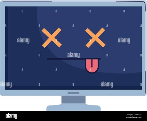 Desktop With Face Error Stock Vector Image And Art Alamy