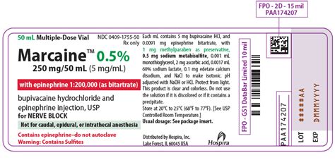Dailymed Marcaine Bupivacaine Hydrochloride Injection Solution