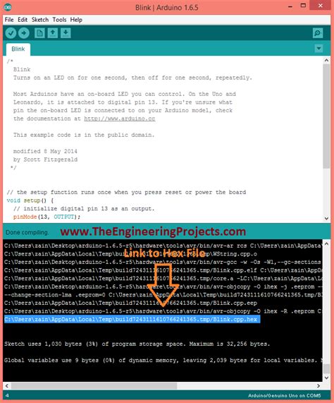 How To Get Hex File From Arduino The Engineering Projects