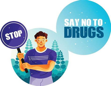 Man Say No To Drugs 51090932 Vector Art At Vecteezy