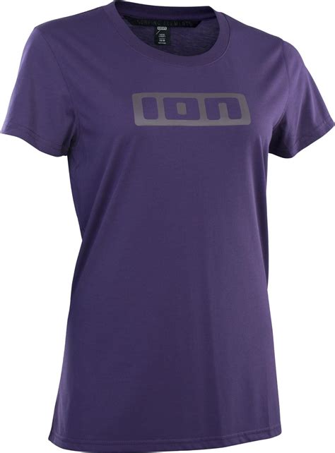 Ion Bike Jersey Logo Ss Dr Women Dark Purple Mtb T Shirts Und Oberteile