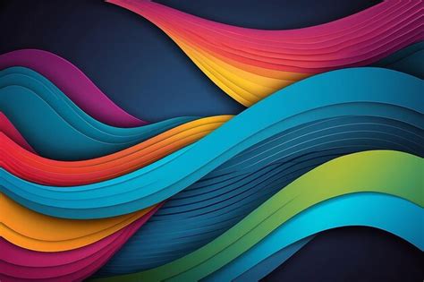 Modern Abstract Line Wavy Background And Full Color Premium Ai