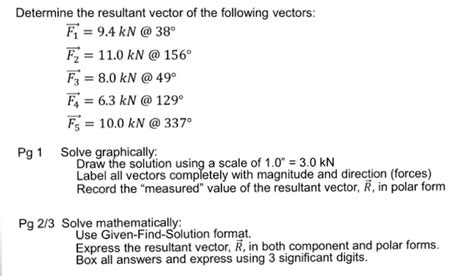 Solved Determine The Resultant Vector Of The Following Chegg Com