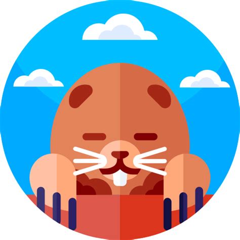 Gopher Geometric Flat Circular Flat Icon