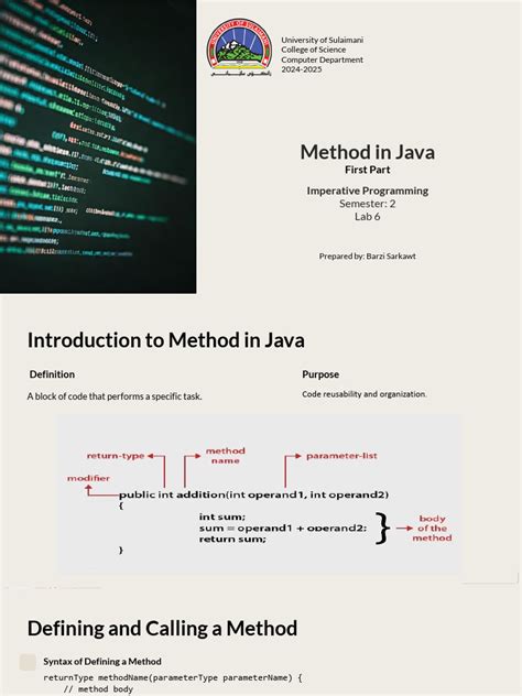 Lab 6 Method In Javapart 1 Pdf Method Computer Programming