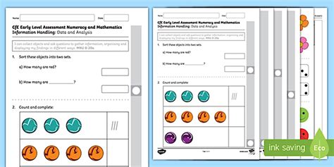 Early Level Numeracy And Mathematics Assessment Data And Analysis