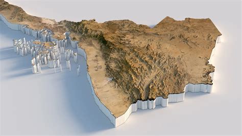 Eritrea Terrain Map FlippedNormals