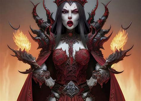 The Queen Of Hell Fire Greeting Card By Anil Mahadev