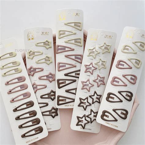 10 개대 아기 여자 헤어핀 다채로운 스타 물방울 모양 헤어핀 달콤한 머리 장식 클립 헤어 액세서리 Aliexpress