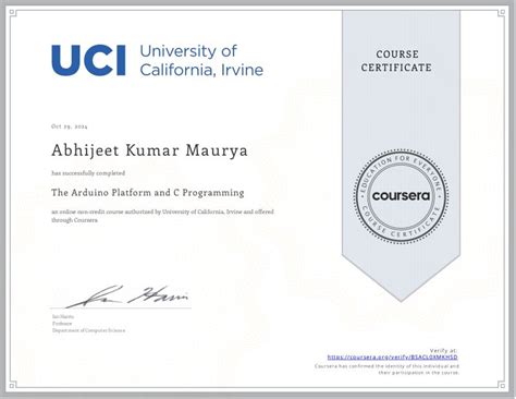 Abhijeet Maurya On Linkedin Arduino Cprogramming Iot Learningneverstops Coursera Achievement