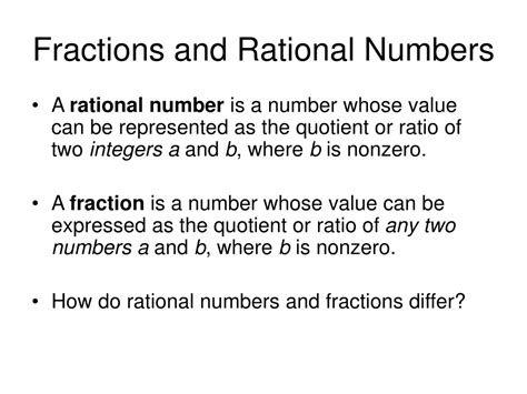 PPT Fractions And Rational Numbers PowerPoint Presentation Free Download ID 9450650