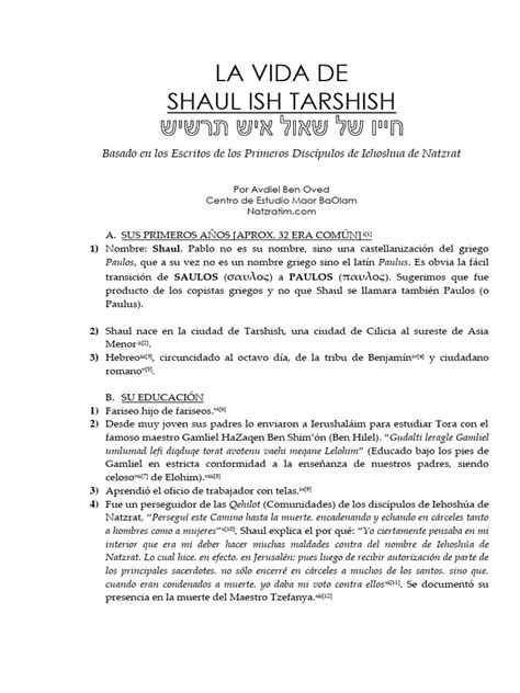 La Vida De Shaliaj Shaul Avdiel Ben Oved Pdf