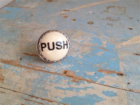 Metalsgirl Vintage Ceramic Push Button Jewelry Art Vintage Rings Sterling Ring