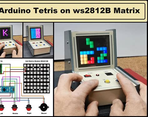 Colorful Arduino Tetris Game Ws2812b Led Matrix Tutorial 6 Steps Instructables