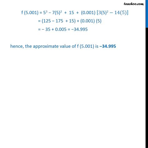 Ex Find Approx Value F F X X X