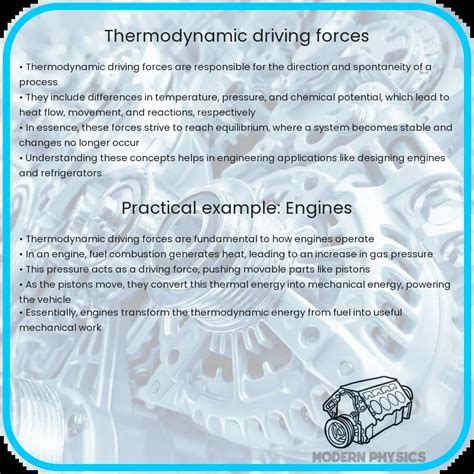 Thermodynamic Driving Forces Principles Applications And Analysis