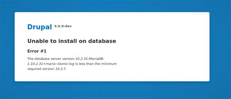 incorrect drupal already installed if any database settings are wrong