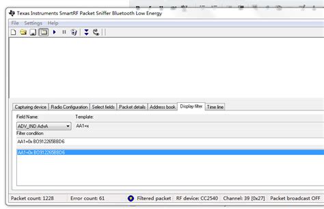 如何使用packet sniffer的display filter 蓝牙论坛 Bluetooth E E 设计支持