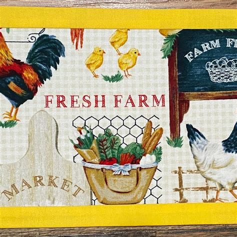 Rooster Table Runner Etsy