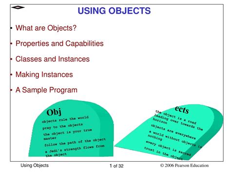 ppt using objects what are objects properties and capabilities classes and instances making