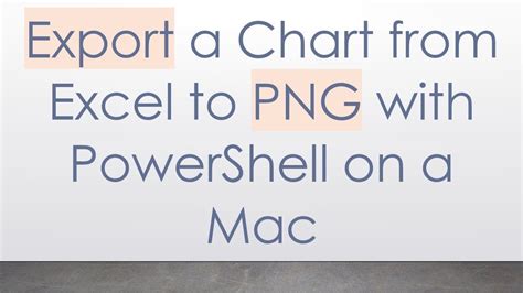 Export A Chart From Excel To Png With Powershell On A Mac Youtube
