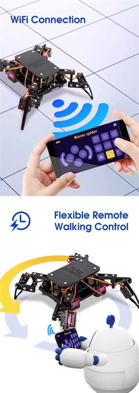 robotlinking scientific robot toy for arduino bionic quadruped spider