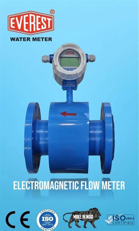 Mild Steel Full Bore Electromagnetic Flow Meter 8 Inches For Water At