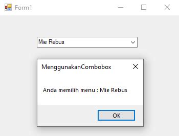 Cara Menggunakan Combobox Pada VB Net Contoh Aplikasi