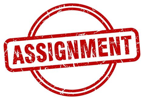 assignment stamp stock vector illustration of textured 125211847
