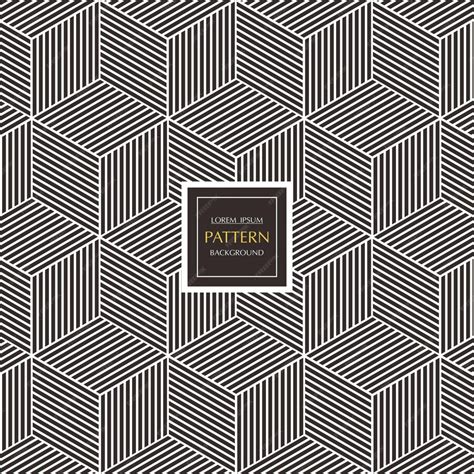 Premium Vector Cube Shape Line Pattern Background