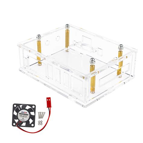 Natefemin Acrylic Ventilated Case For Orange Pi 5 Plus Clear Open