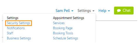 System Security Settings