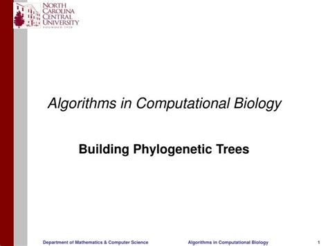 Ppt Algorithms In Computational Biology Powerpoint Presentation Free Download Id5815389