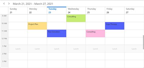 Day Week Work Week Views WinUI Scheduler Syncfusion