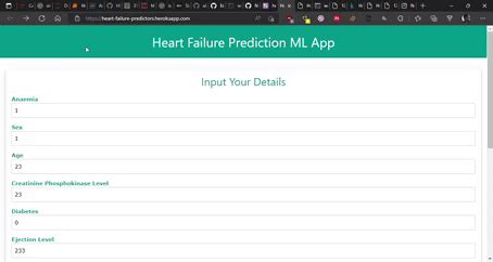 GitHub Nneji Heart Failure Prediction Web App With Flask A Machine Learning Web App That