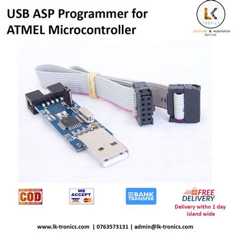 USB ASP Programmer For Atmel Microcontrollers Srilanka LK Tronics