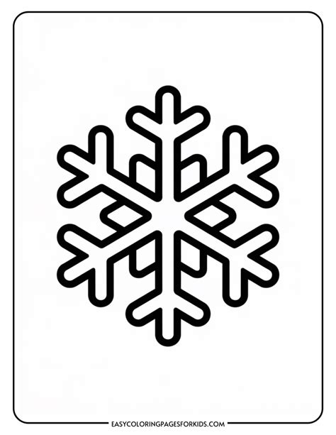 Easy Snowflake Coloring Pages