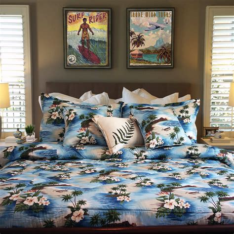 Hawaiian Bedding Tropical Bedding Beach Bedding Surf Bedding