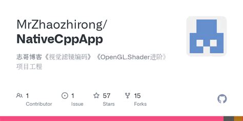 GitHub MrZhaozhirong NativeCppApp 志哥博客视觉滤镜编码OpenGL Shader进阶项目工程