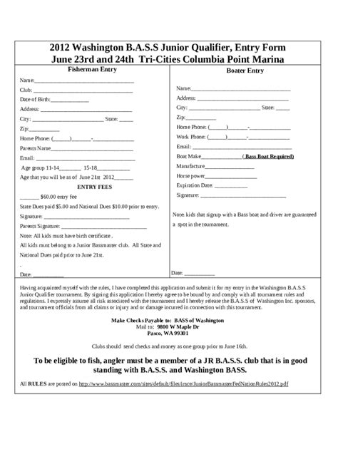 S Junior Qualifier Entry Doc Template PdfFiller