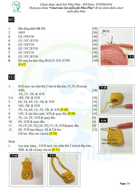 Chart Móc Len Búp Bê Sweet Lilly