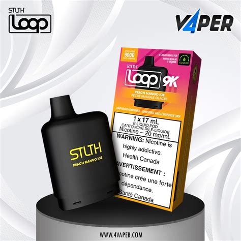 Stlth Loop 9k 9000 Puffs Peach Mango Ice Cartucho Solo