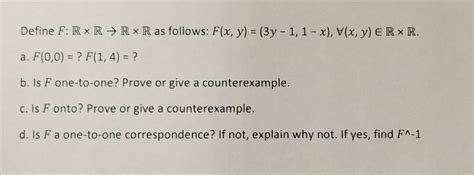 solved define f r × r → r × r as follows f x y 3y 1
