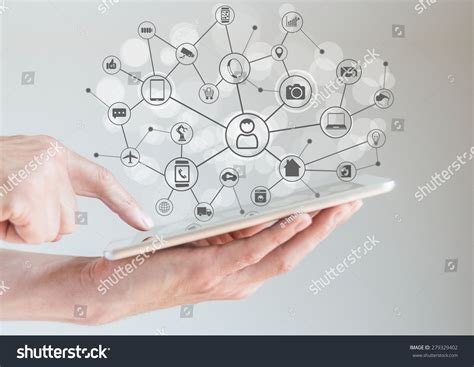 Internet Things Concept Iot Male Hands Stock Photo 279329402 Shutterstock
